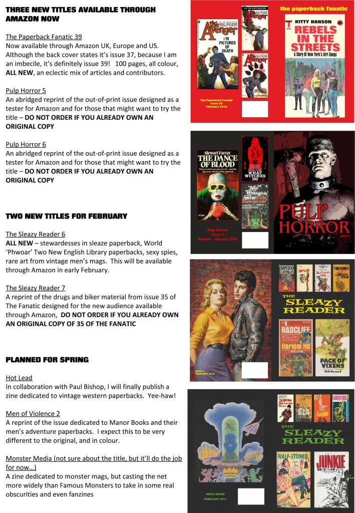 The Fanatic Newsletter – Larque Press | The Digest Enthusiast | Pulp Modern